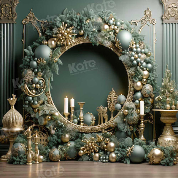 Elegant Winter Holiday Ornament Backdrop