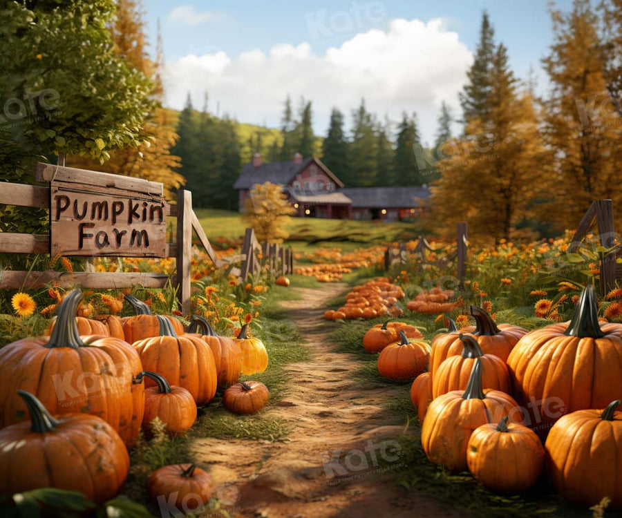 Autumn Pumpkin Farm Harvest Backdrop