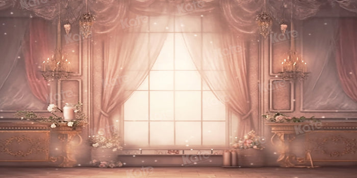 Elegant Vintage Blush Window Backdrop