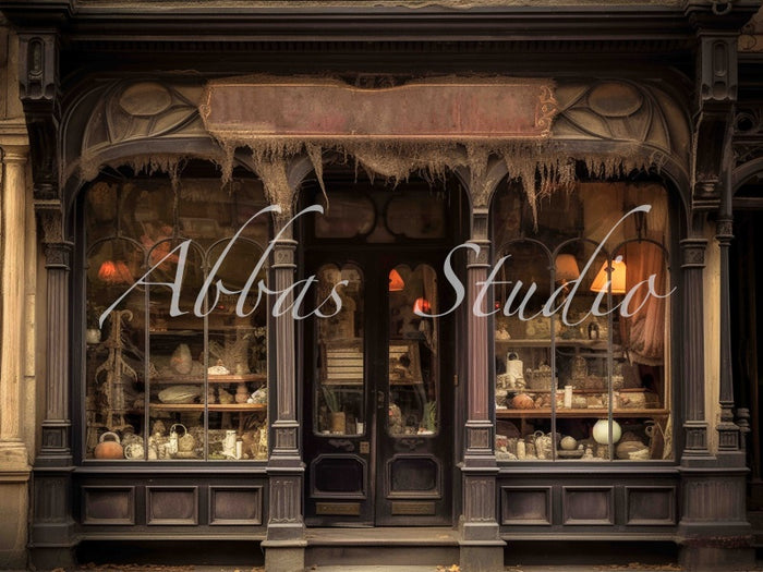 Vintage Antique Shopfront Photography Backdrop