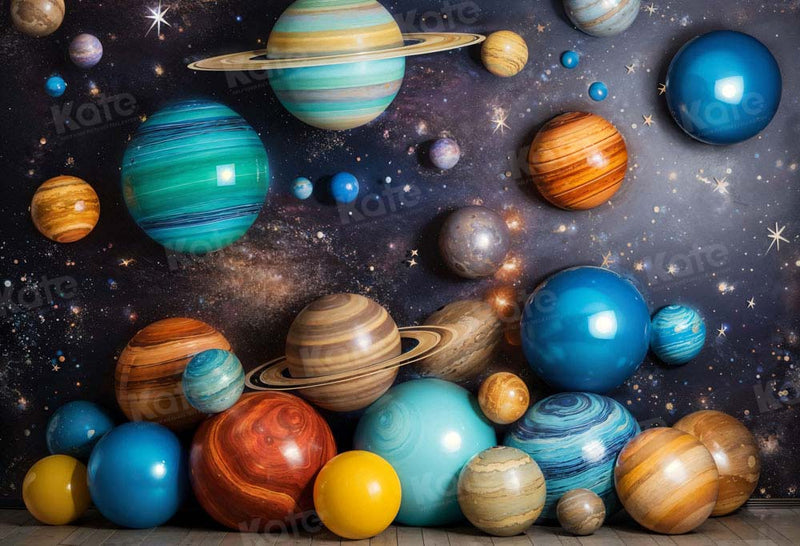 Galactic Solar System Space Backdrop