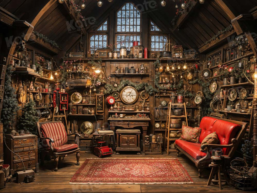 Vintage Antique Collector's Cozy Room Backdrop