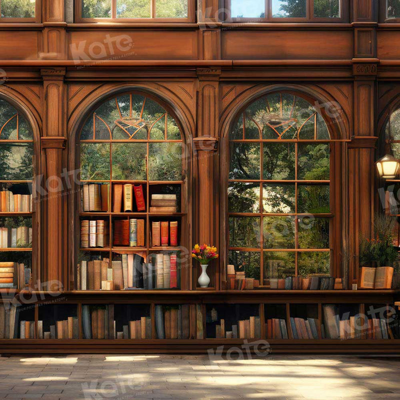 Kate Back to School Book Library Window Backdrop Designed by Chain Pho