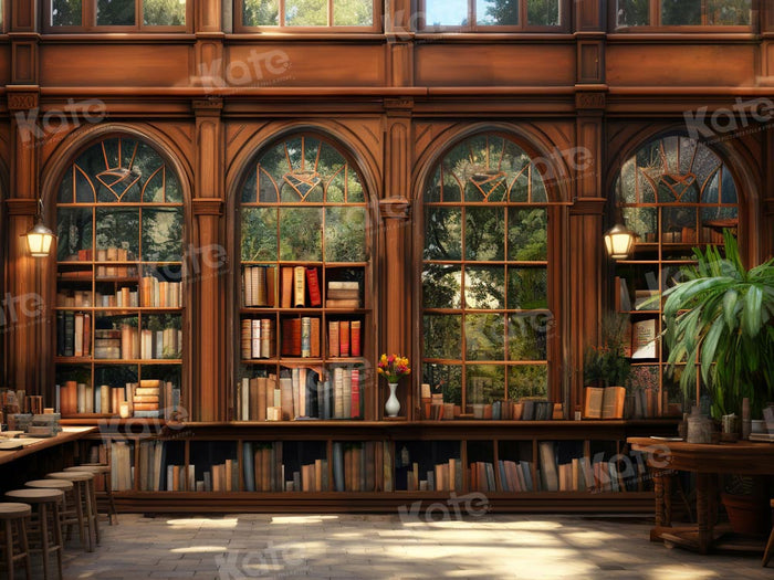 Kate Back to School Book Library Window Backdrop Designed by Chain Pho