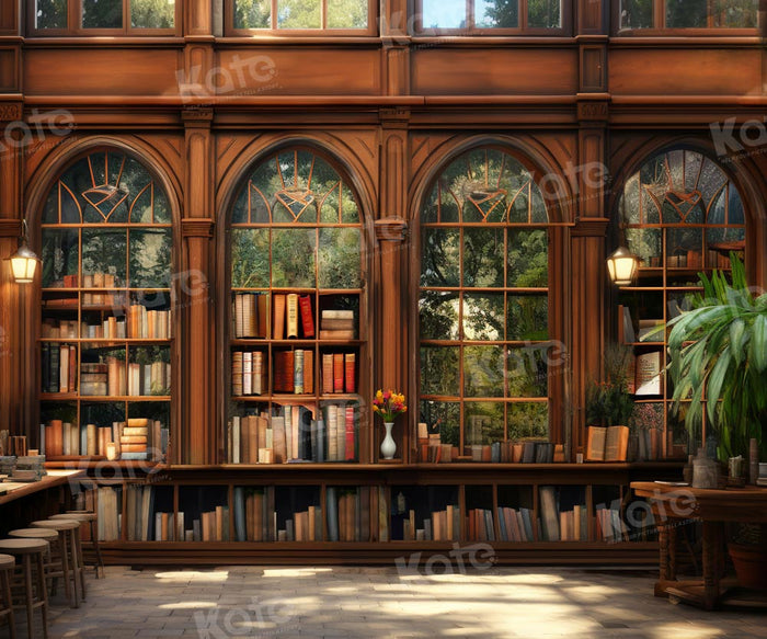 Kate Back to School Book Library Window Backdrop Designed by Chain Pho
