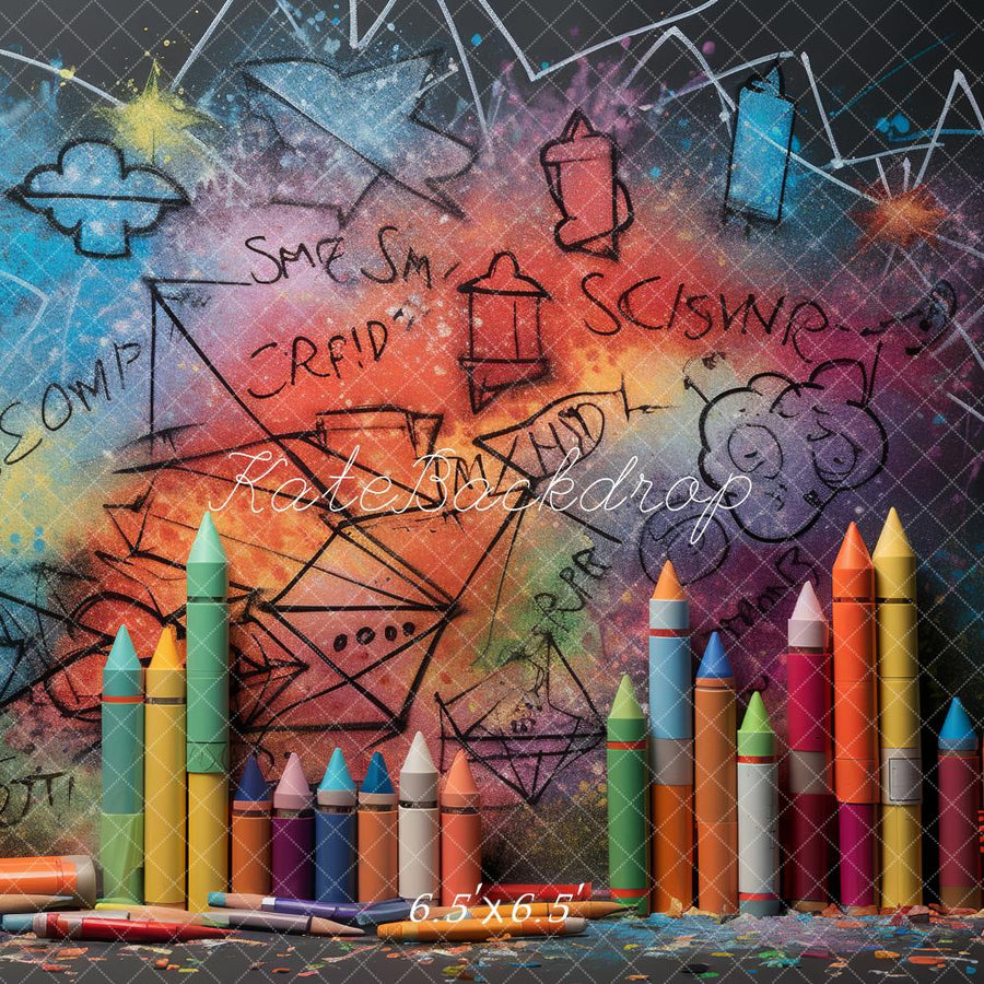 Vibrant Abstract Chalk Art Backdrop