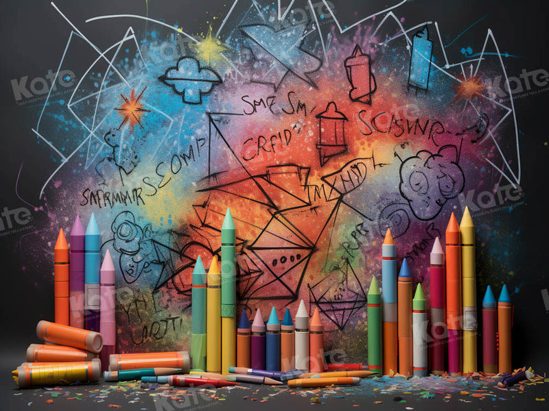 Vibrant Abstract Chalk Art Backdrop