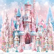 Whimsical Winter Nutcracker Castle Backdrop
