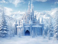 Enchanted Winter Castle Snowbackdrop
