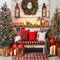 Cozy Festive Christmas Living Room Backdrop