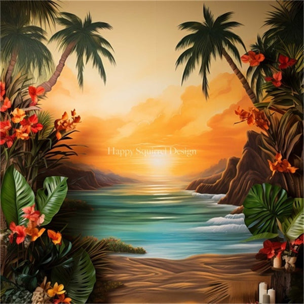 Kate Hawaii Sunset Backdrop Designed by Happy Squirrel Design