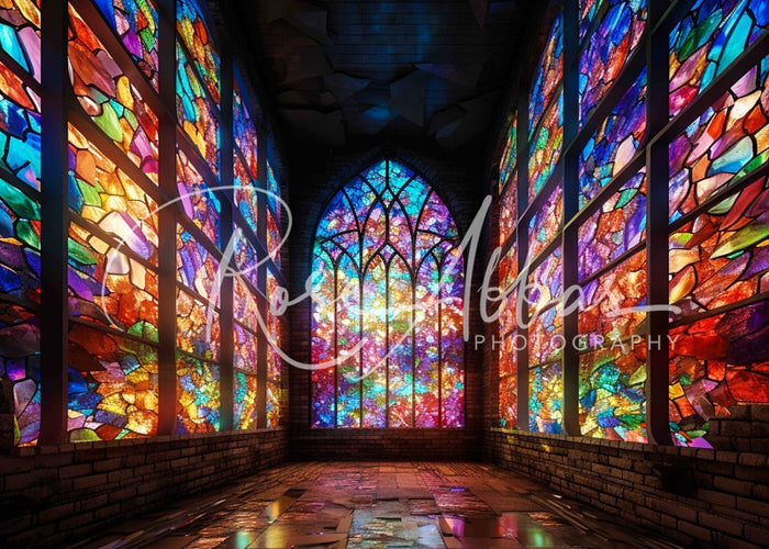Kate Stained Glass Hallway Backdrop Designed By Rose Abbas
