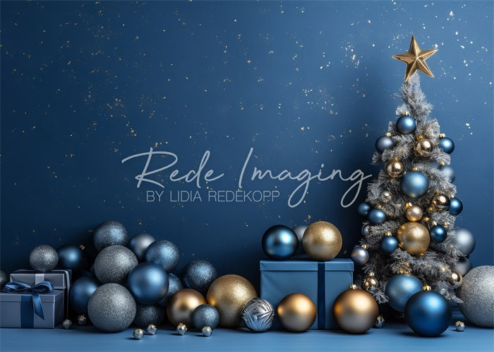 Blue Christmas Ornament Background