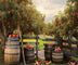 Rustic Apple Orchard Wooden Barrels