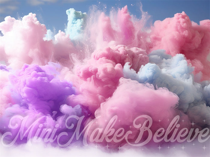 Dreamy Pastel Colorful Smoke Backdrop