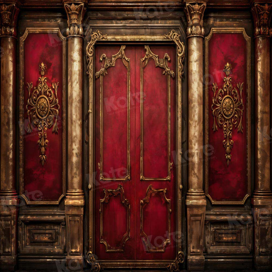 Kate Retro Old Red Wall Backdrop Designed by Chain Photography