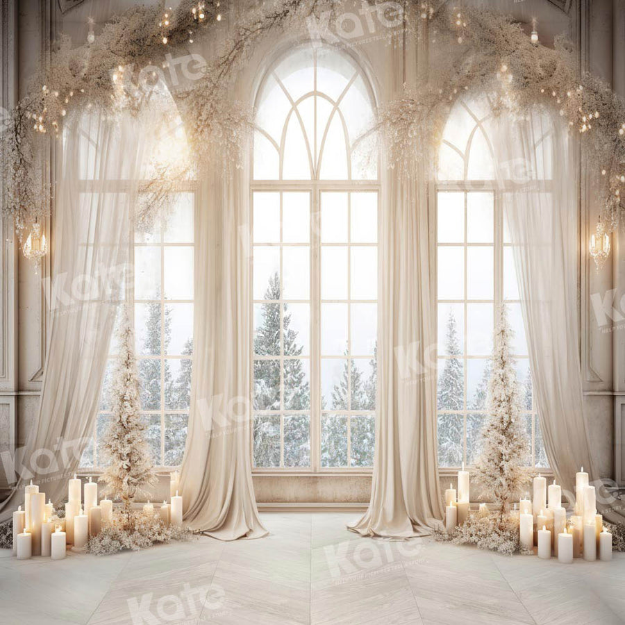 Elegant Winter Wonderland Wedding Backdrop