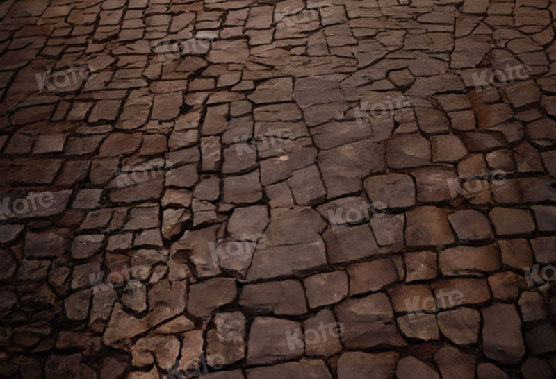 Rustic Vintage Cobblestone Floor Backdrop