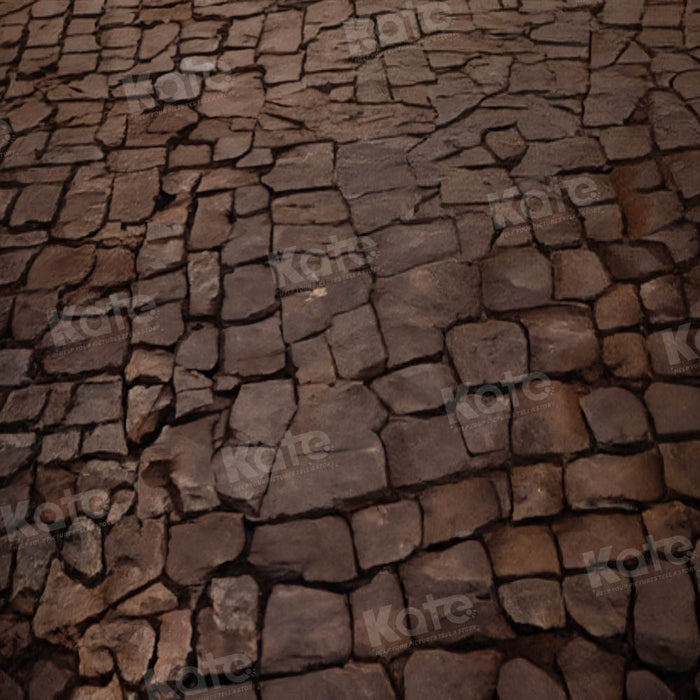Rustic Vintage Cobblestone Floor Backdrop