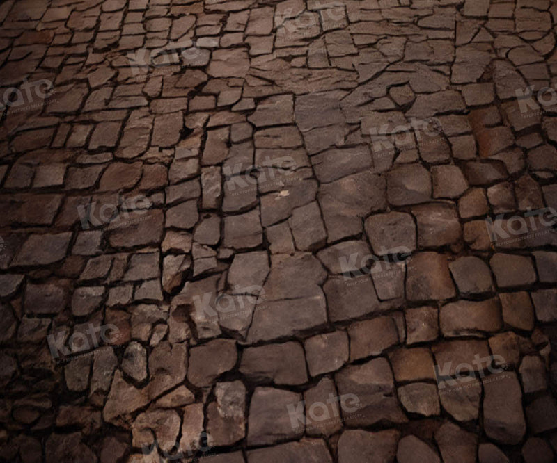 Rustic Vintage Cobblestone Floor Backdrop