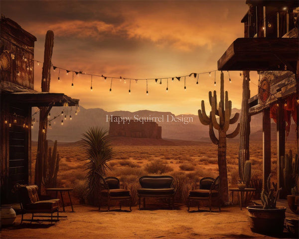 Rustic Desert Evening Outdoor Backdrop