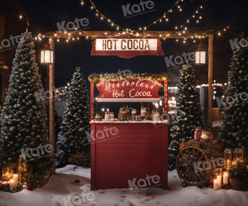 Cozy Winter Hot Cocoa Festival Backdrop