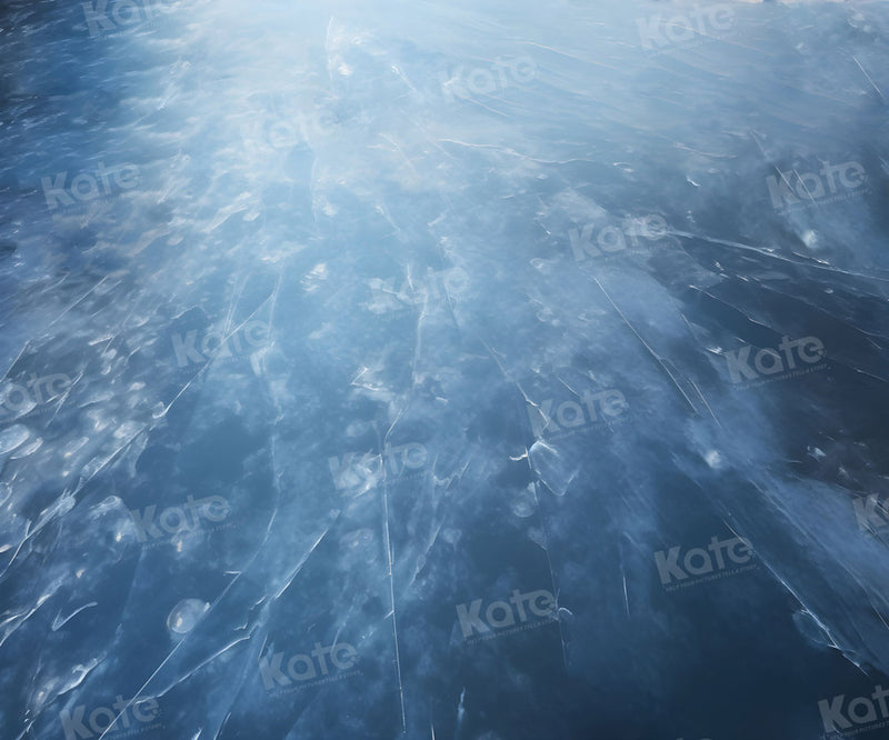 Frozen Mist Blue Abstract Ice Backdrop