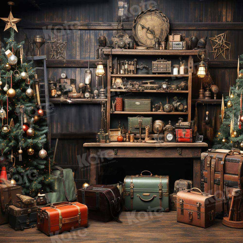 Kate Christmas Santa's workshop Backdrop for Photography