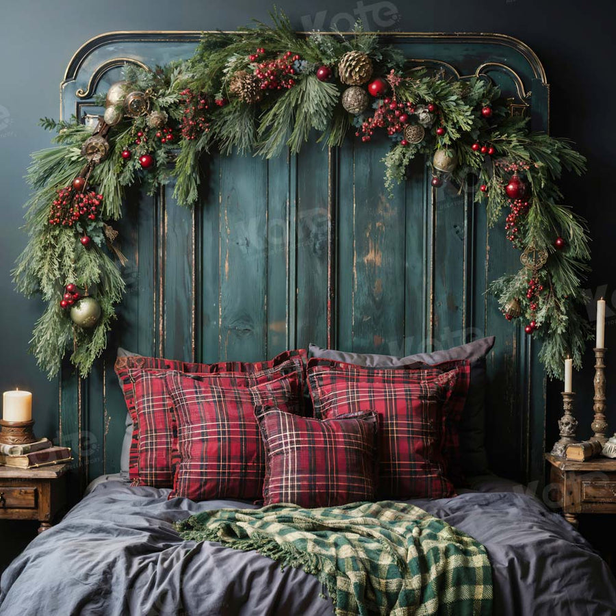 Rustic Holiday Evergreen Arch Backdrop
