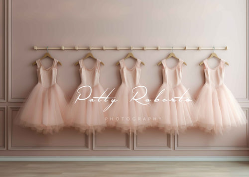 Elegant Blush Ballet Dress Wall Backdrop