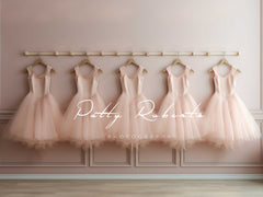 Elegant Blush Ballet Dress Wall Backdrop
