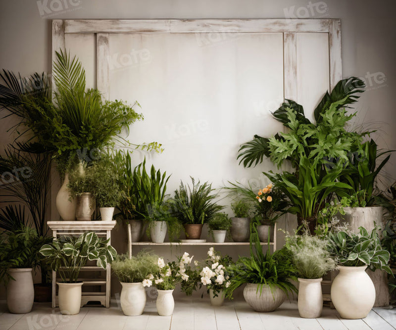 Lush Indoor Botanical Plant Backdrop