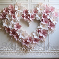 Romantic Heart Shaped Floral Backdrop