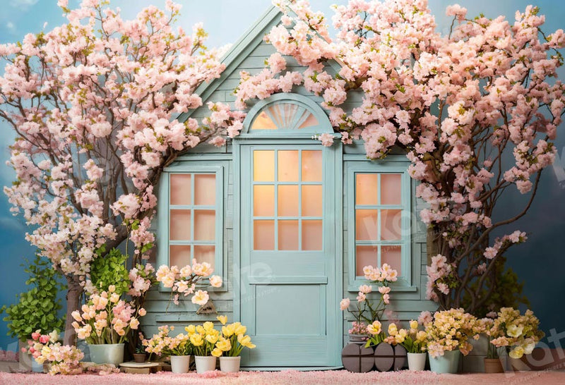 Spring Blossom Vintage Cottage Backdrop