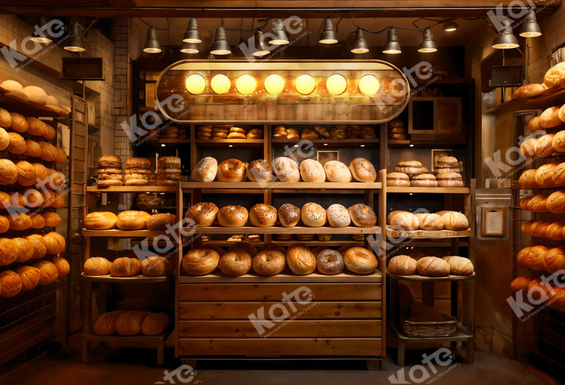 Rustic Artisan Breadshop Bakery Backdrop