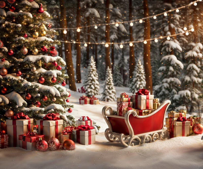 Winter Holiday Festive Christmas Backdrop