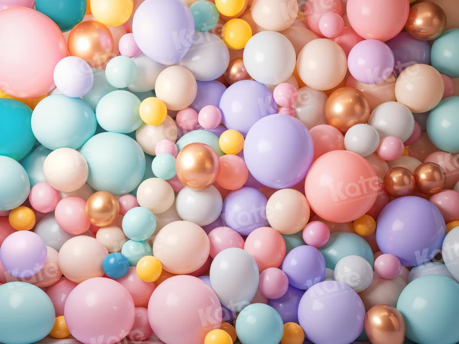 Pastel Balloon Celebration Backdrop Wall