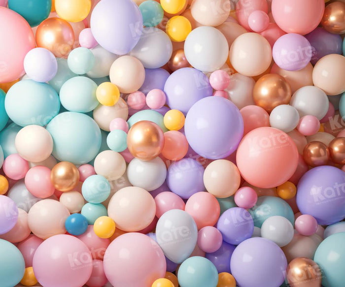 Pastel Balloon Celebration Backdrop Wall