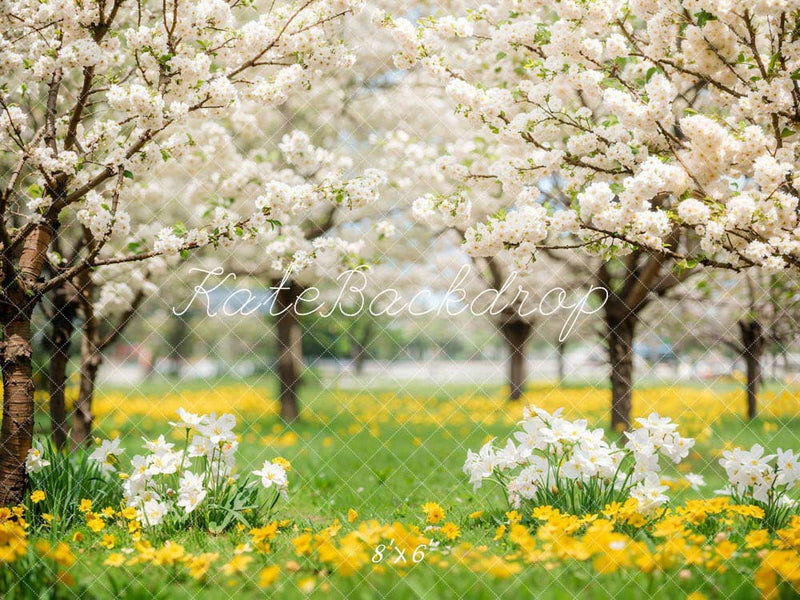 Kate Spring Flowers Meadow Woods Backdrop Designed by Chain Photograph