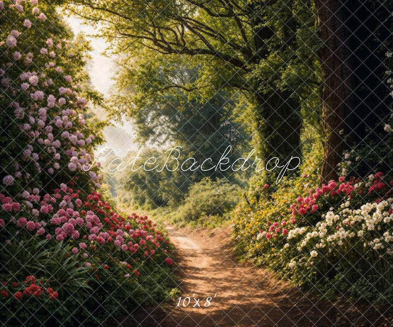 Enchanting Woodland Garden Path Backdrop