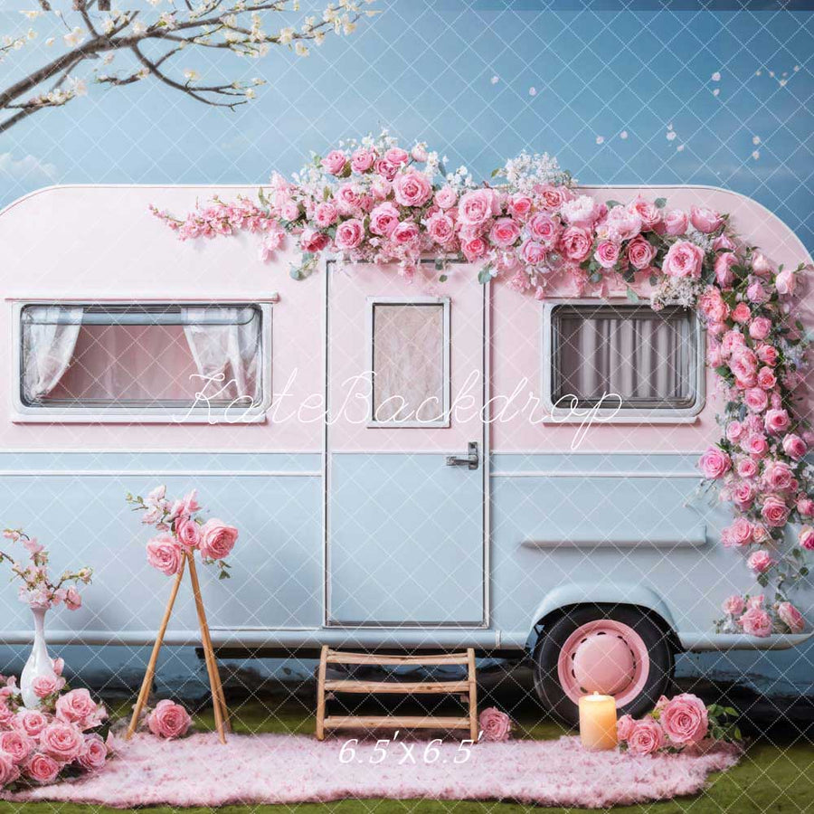 Vintage Floral Caravan Dream Backdrop