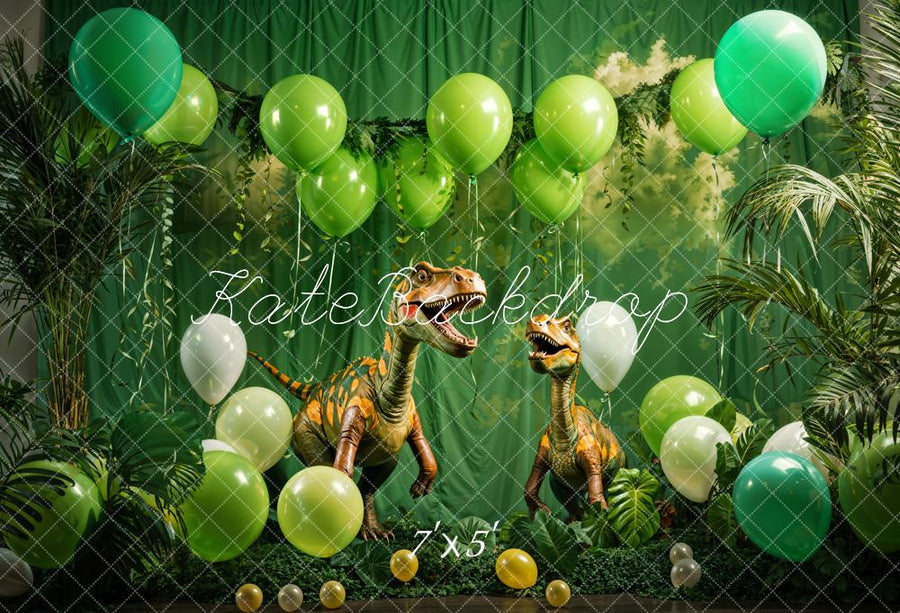 Lush Jungle Dinosaur Adventure Backdrop
