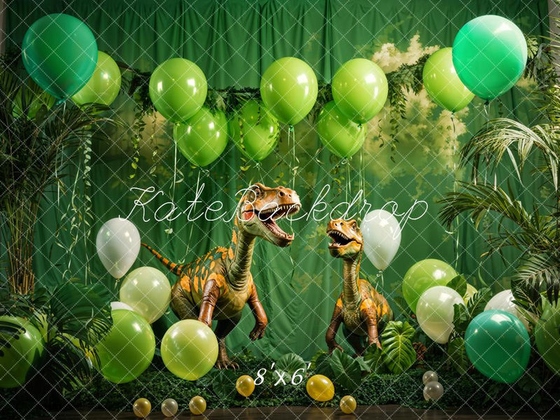 Lush Jungle Dinosaur Adventure Backdrop