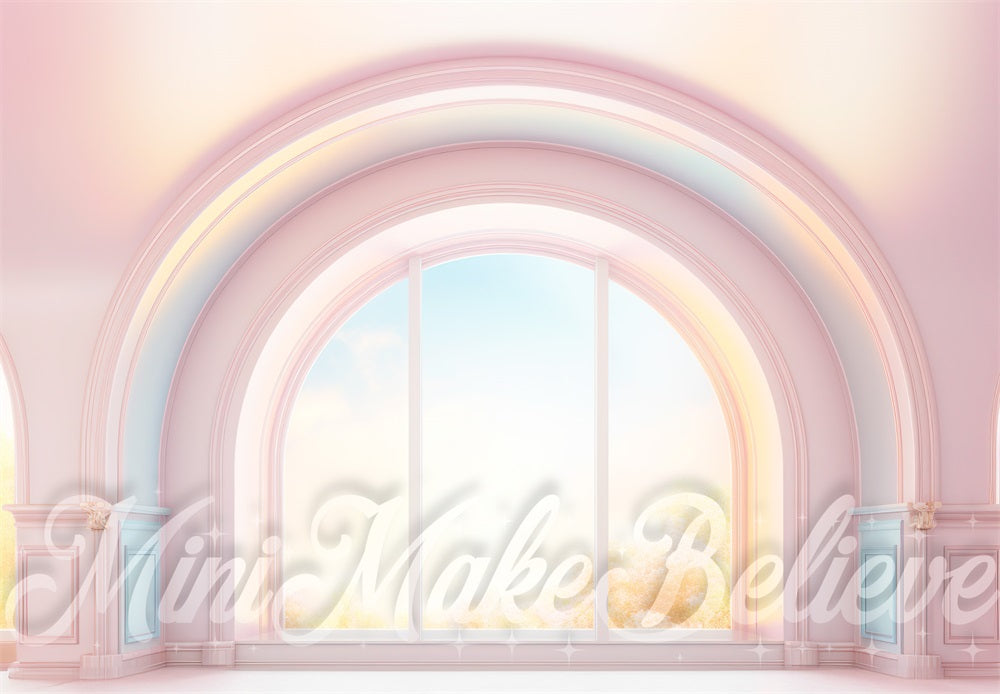 Kate Spring Easter Pastel Rainbow Window Backdrop Designed by Mini Mak
