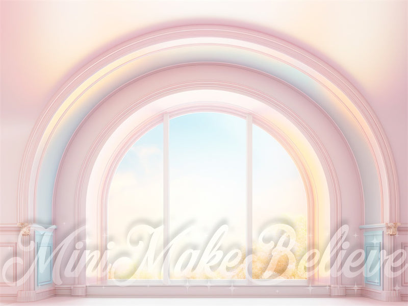 Elegant Pastel Arched Window Backdrop