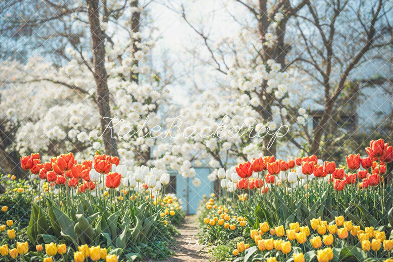 Spring Garden Bloom Floral Backdrop