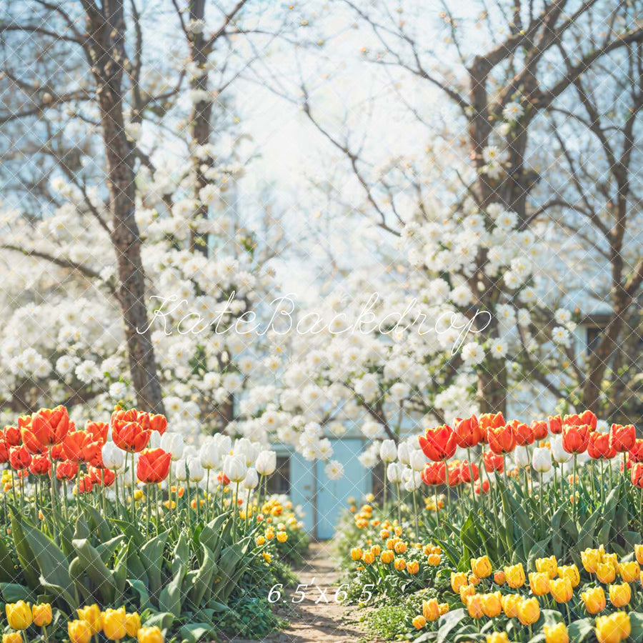 Spring Garden Bloom Floral Backdrop