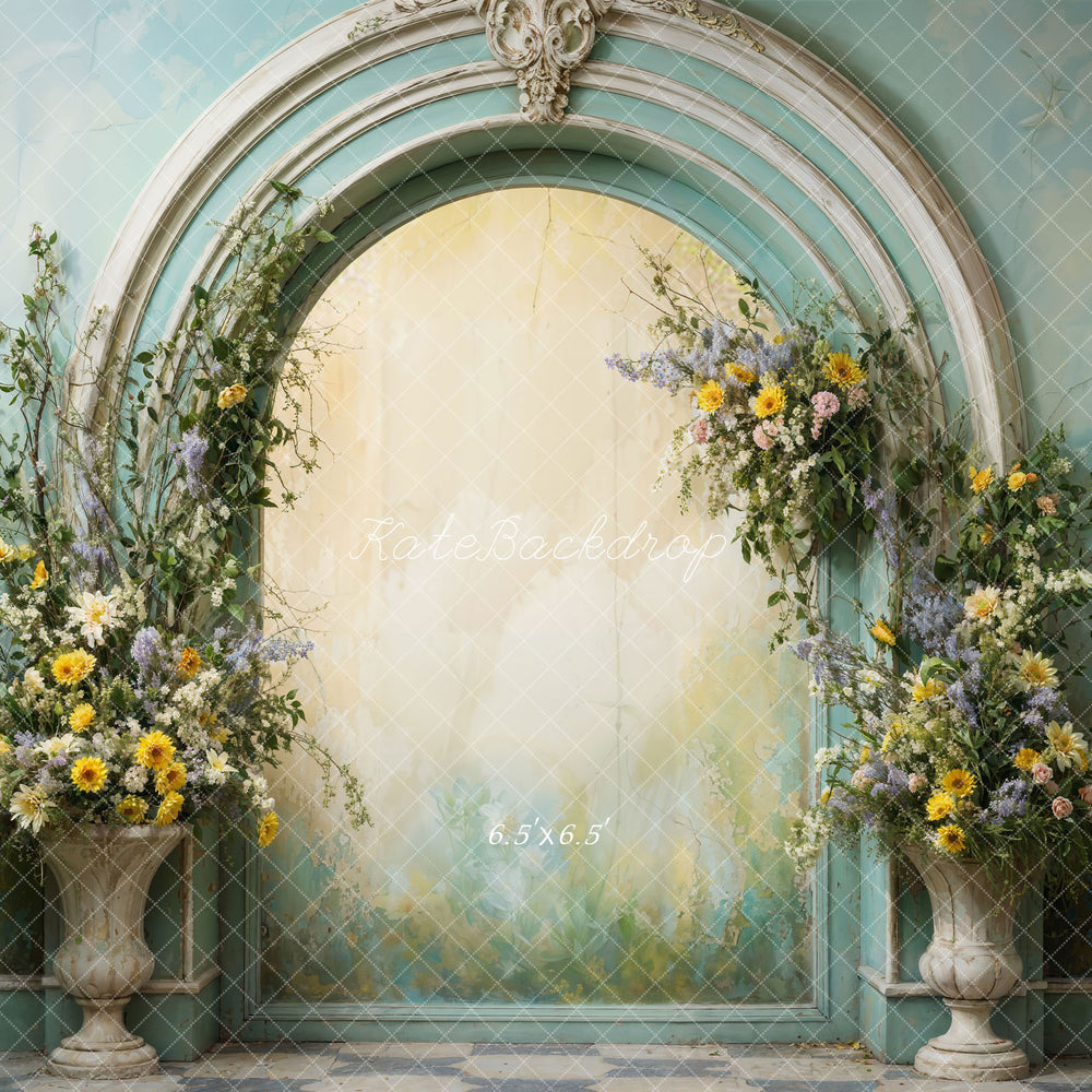 Vintage Floral Archway Photography Backdrop
