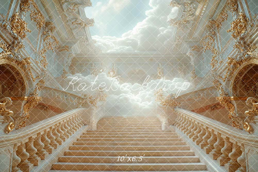 Elegant Baroque Staircase with Sky Backdrop