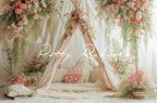 Elegant Floral Boho Teepee Backdrop